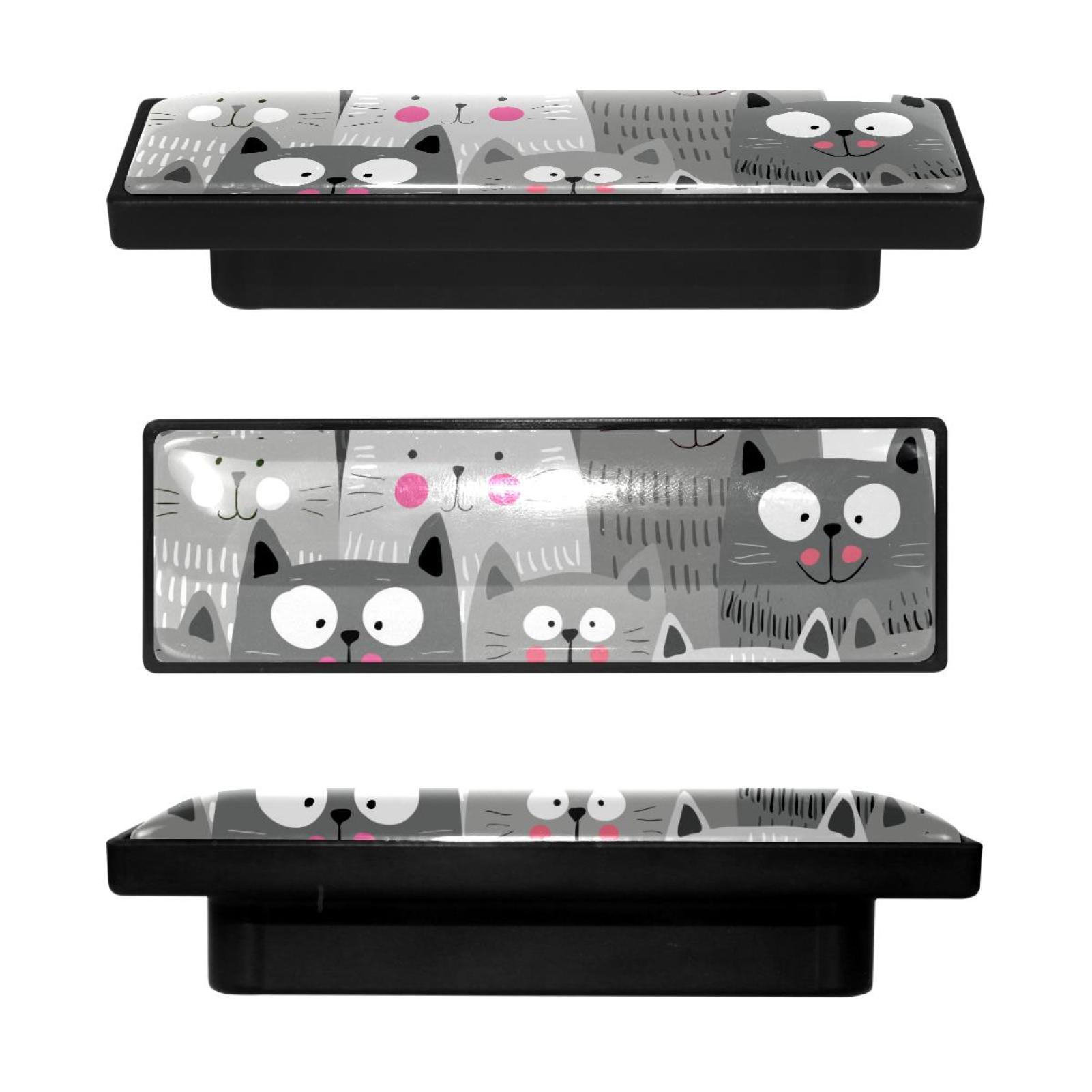 4 Pcs Rectangle Cabinet Handle Cupboard Knob Drawer Pulls Handle Doodle ...