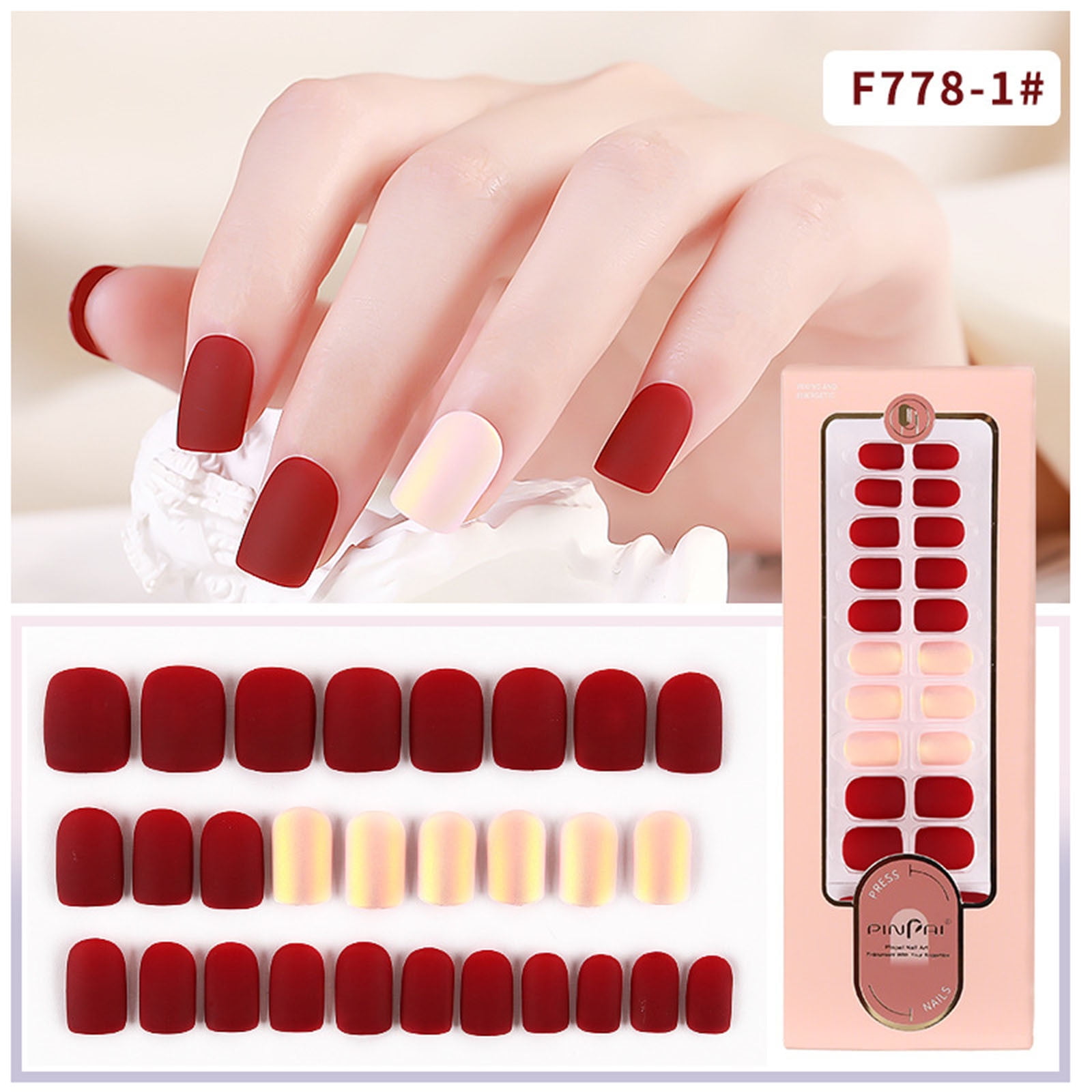 Bidobibo Fake Nails The New Wearable Nail Long Tip Shaped Detachable