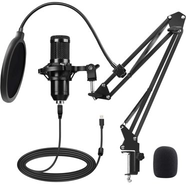 onn USB Dual-Pattern Microphone w/Volume/Mute controls and 3.5mm ...
