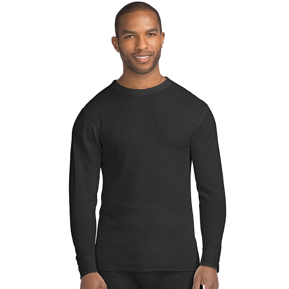 Hanes X-Temp Men's Organic Cotton Thermal Crew 3X-4X - 14600 - Walmart.com