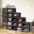 6 Pack Hat Organizer Box, Stackable Clear Baseball Caps Holder Box ...