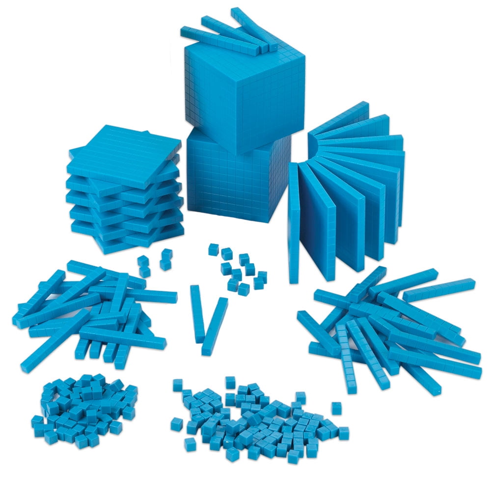 EAI Education Base Ten Intermediate Set: Blue Plastic - Blocks Only ...