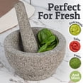 Heavy Duty Natural Granite Extra Large Mortar and Pestle Set, Stone ...