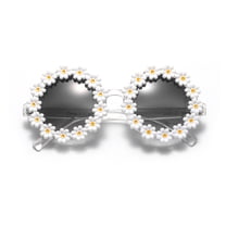 PASTL by JuicyOrange Daisy Flower Sunglasses, Round Oversized Festival ...