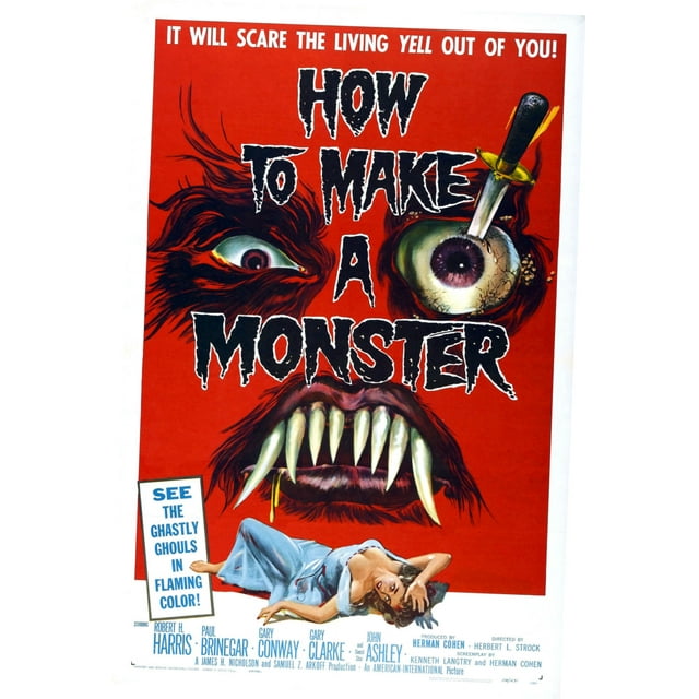 How To Make A Monster Movie poster 12x16 Print on Metal Sign 12in x ...