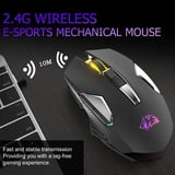 Wireless Gaming Mouse Rechargeable with Rainbow RGB Backlit,Optical ...