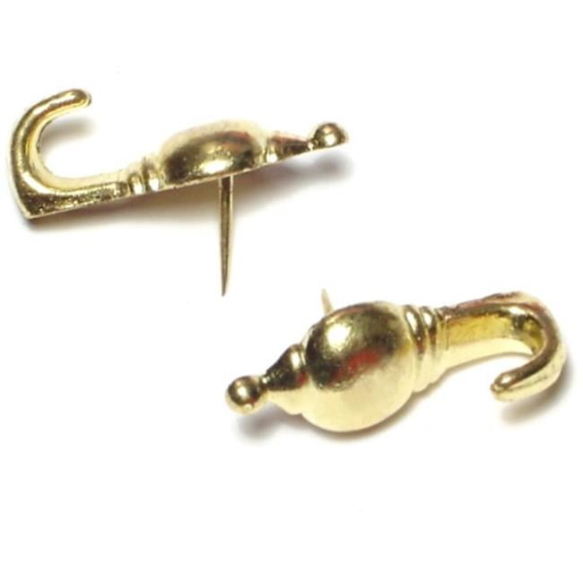 Midwest Fastener MF69786 Brass Colonial Push Pin Hangers - 5 Piece ...