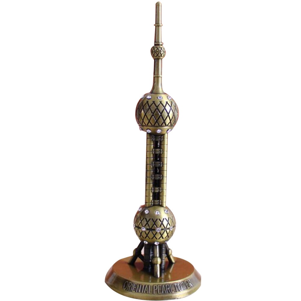 Diamond-inlaid Iron Towers Model Ornaments Shanghai Oriental Pearl ...