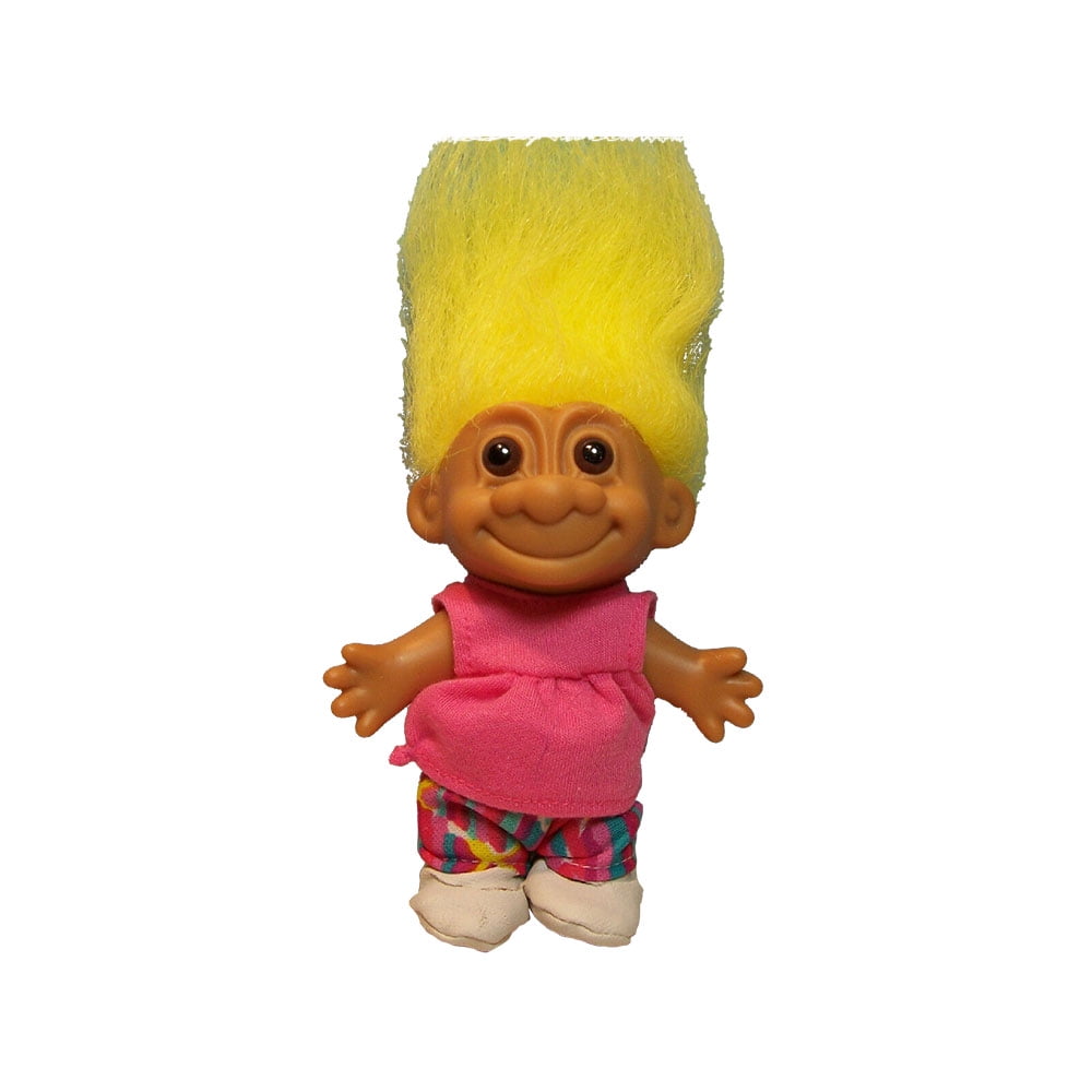Russ Vintage Trolls Doll - FUNKY TROLL (Yellow Hair)(5 inch) - Walmart ...