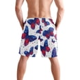 Blue Red Butterflies Pattern Mens Swim Trunks Quick Dry Board Shorts ...