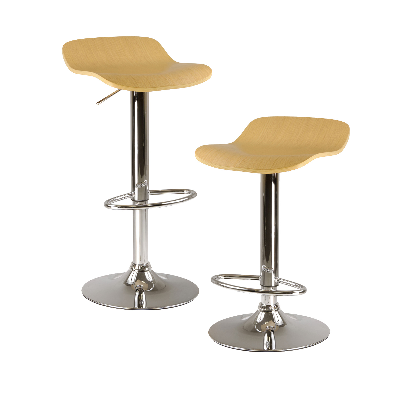 Winsome Wood Kallie 2pc Airlift Stools, Natural Swivel Seat - Walmart.com