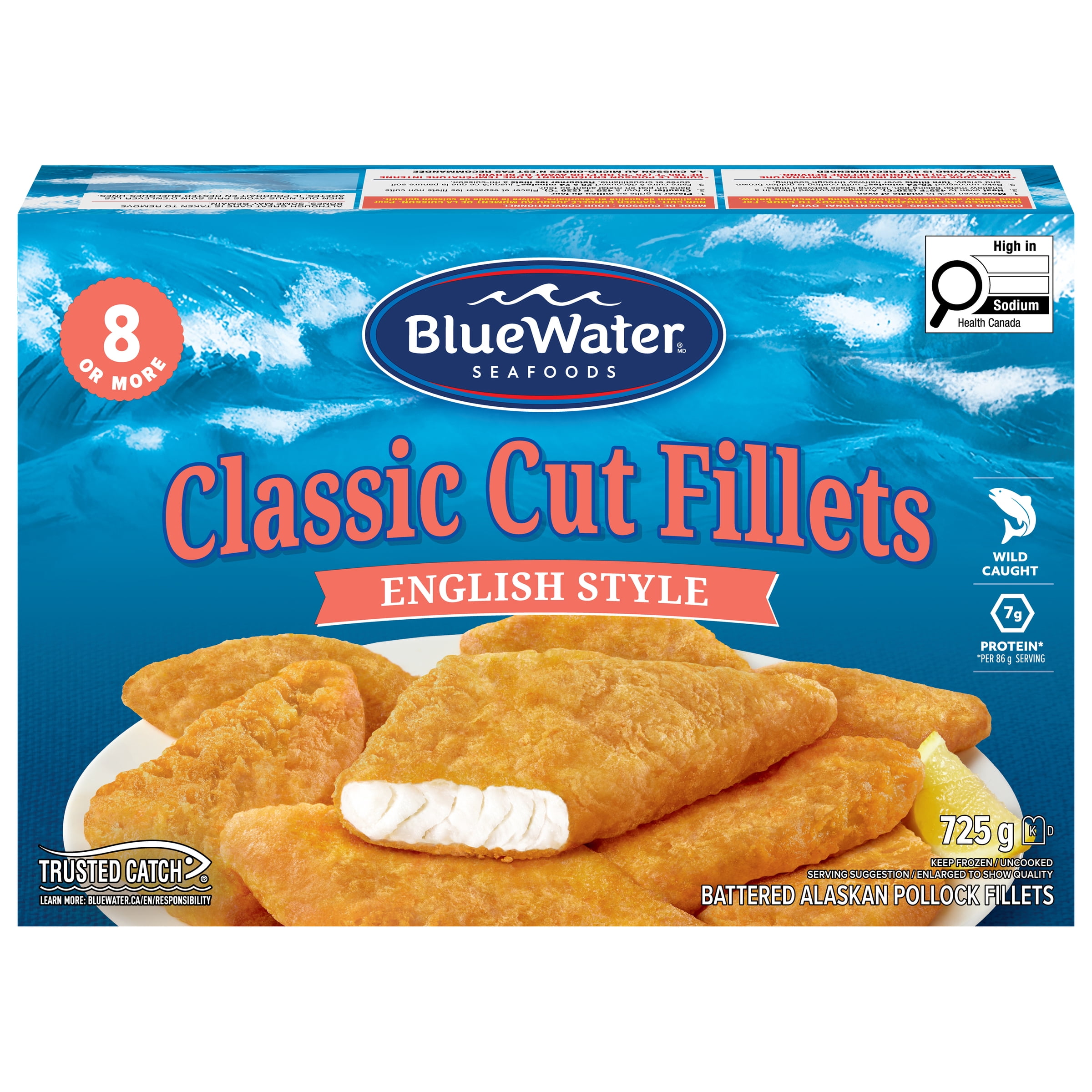 BlueWater Seafoods English Style Classic Cut Fillets, Wild Caught ...