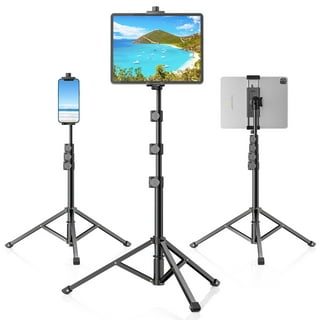 Universal Tablet Tripod Mount + Universal Smartphone Mount for All ...