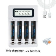 8 Pack Batteries 1.2V AA AAA Rechargeable Batteries, 4 PCS AA 3000mAh ...