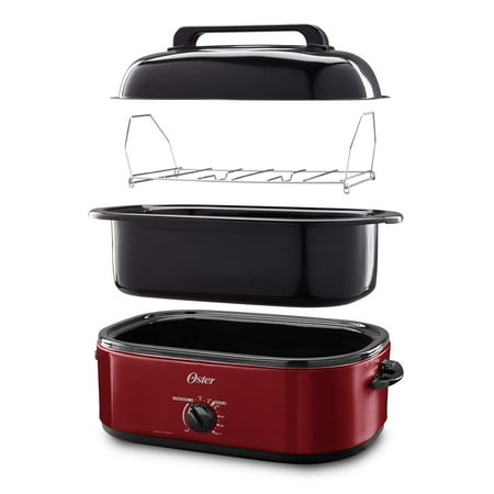 Oster 18 Quart Red Roaster with High Dome & Self-Basting Lid | EstoreInfo