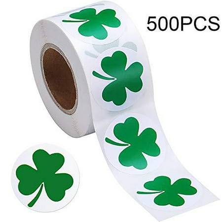 JOYWEI 1 Roll Clover Label Stickers, 500PCS 2.5CM Labels for Gift ...