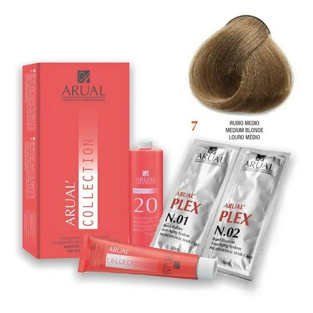 Tinte 7 Rubio Medio 60 ml Arual | Walmart en línea