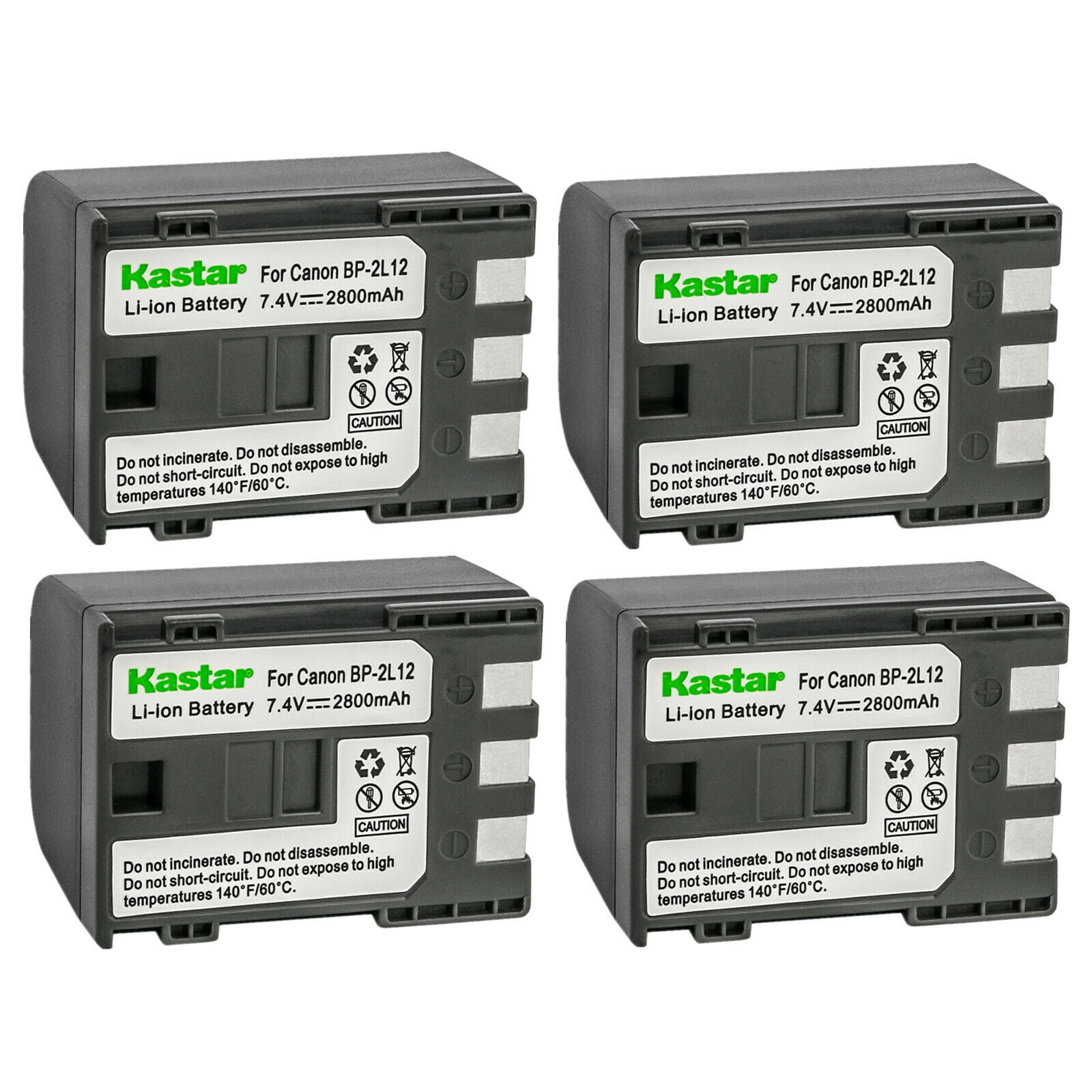 Kastar 4-Pack Battery Replacement for Canon MVX40, MVX40i, MVX45i ...