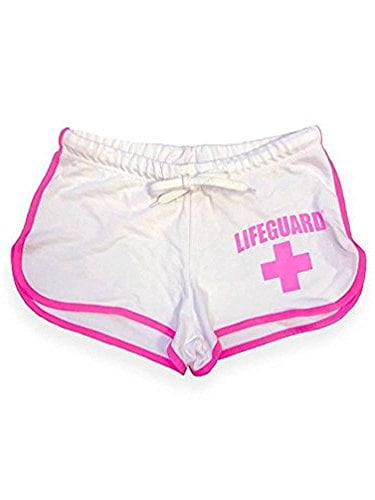 LIFEGUARD Official Juniors Hi- Cut Short (Small, Wht/Pink) - Walmart.com
