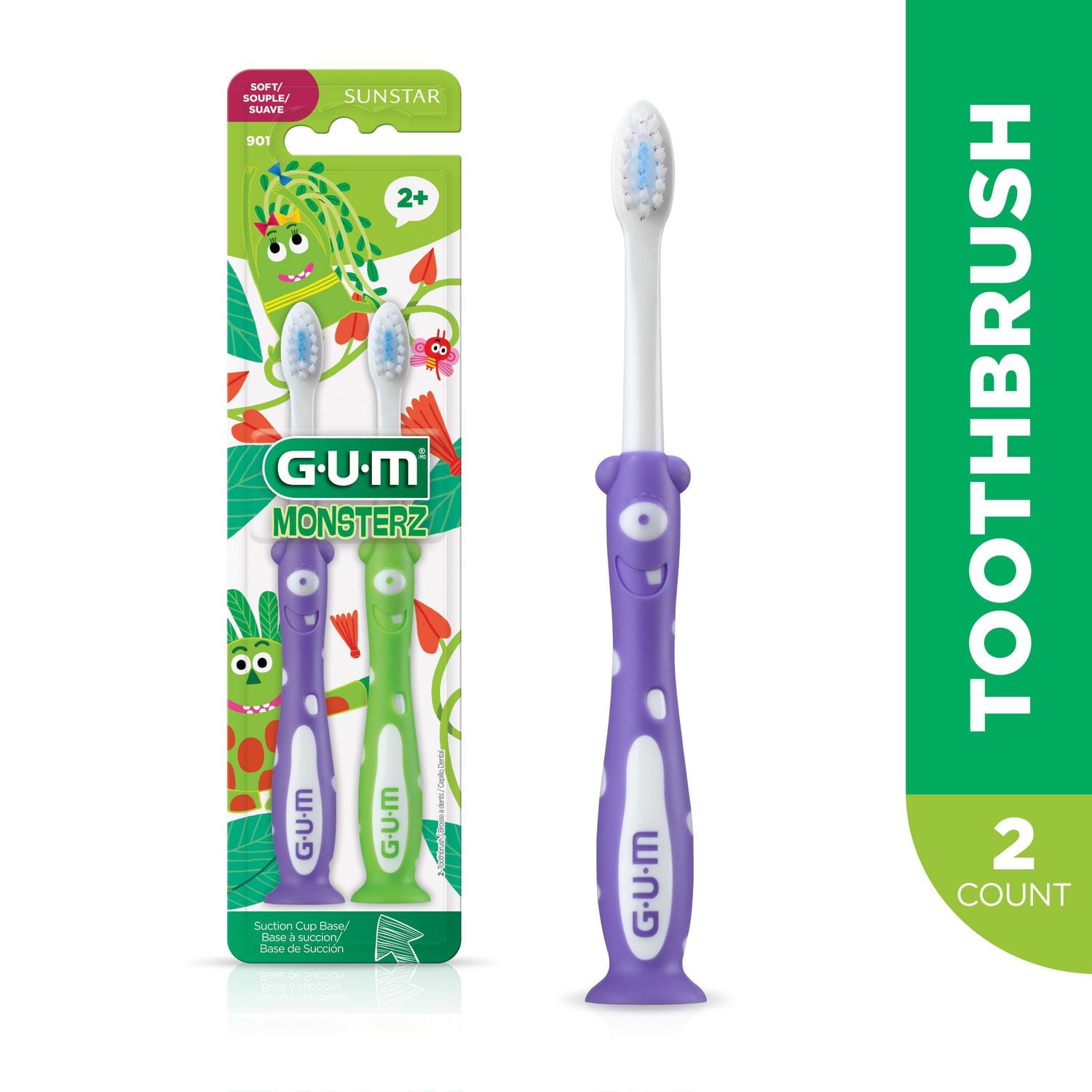 Click here for Gum Kids Soft Toothbrush  Ages 2+ 2-Pack Compact prices