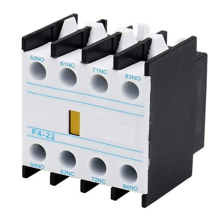 AC Contact Blocks F4-22 4 Pin 2NO 2NC Contacts Front Mount Screw ...