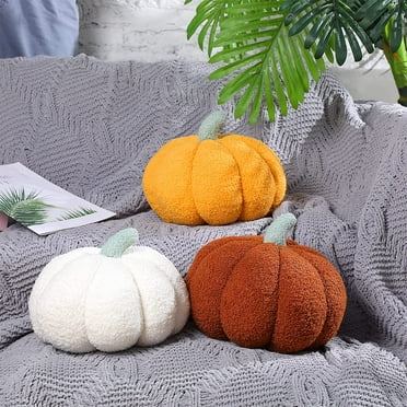 Pumpkin Throw Pillow Stuffed, Fluffy Pumpkin Plush Pumpkin Stuffed Toy ...
