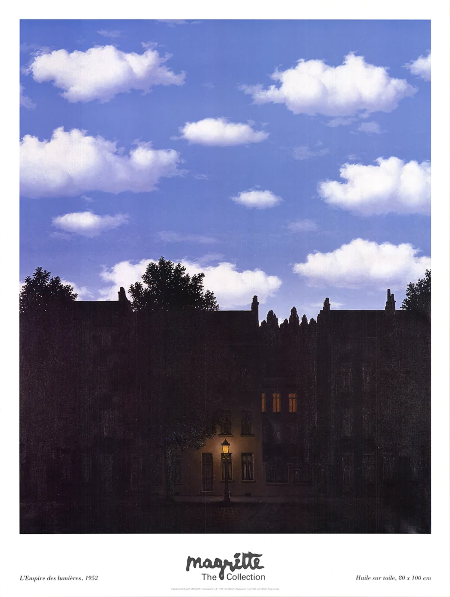 RENE MAGRITTE L'Empire des Lumieres, 1998 - Walmart.com