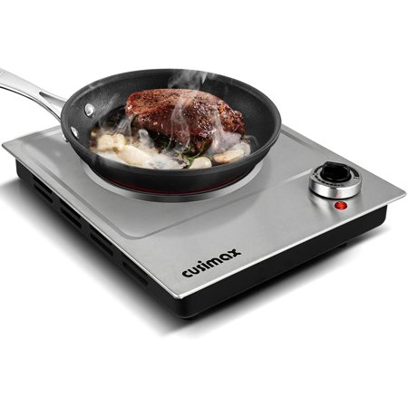 CUSIMAX 1800W Ceramic Electric Hot Plate for Cooking, Dual Control ...