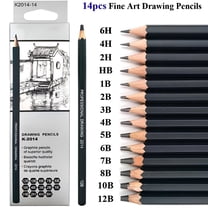 GERsome Drawing Sketch Pencil Set 14pcs Sketching Pencils 12B 10B 8B 7B ...