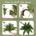 33" 2pcs- 55fronds Artificial Fern Plants for Home Office Outdoor Decor ...