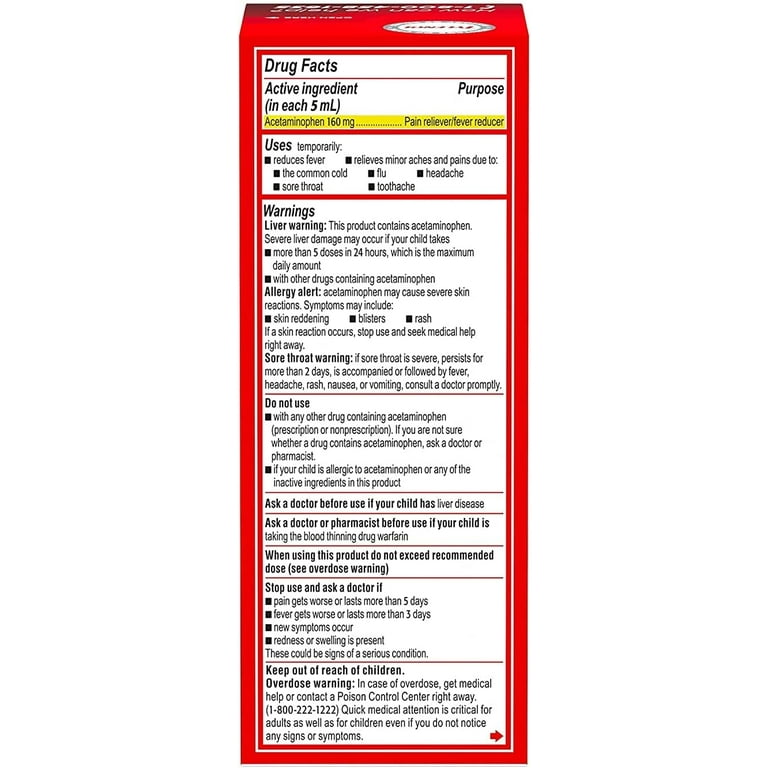Tylenol Liquid Label