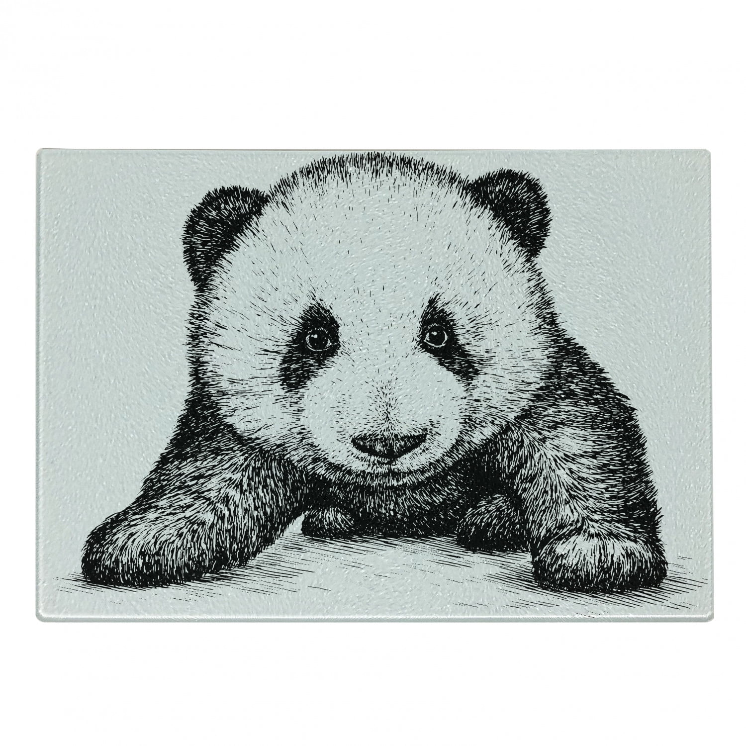 Panda Cutting Board, Panda Bear Illustration Sketch Style Art Nature ...