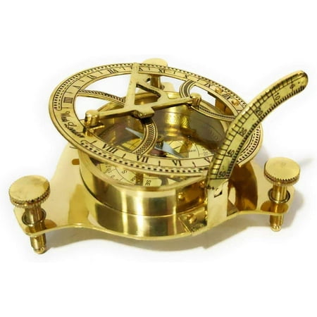 5" Sundial Compass Solid Brass Sun Dial | Walmart Canada