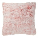 Blush Pink Faux Fur Throw Pillow Covers, Fuzzy Home Decor (18 x 18 ...