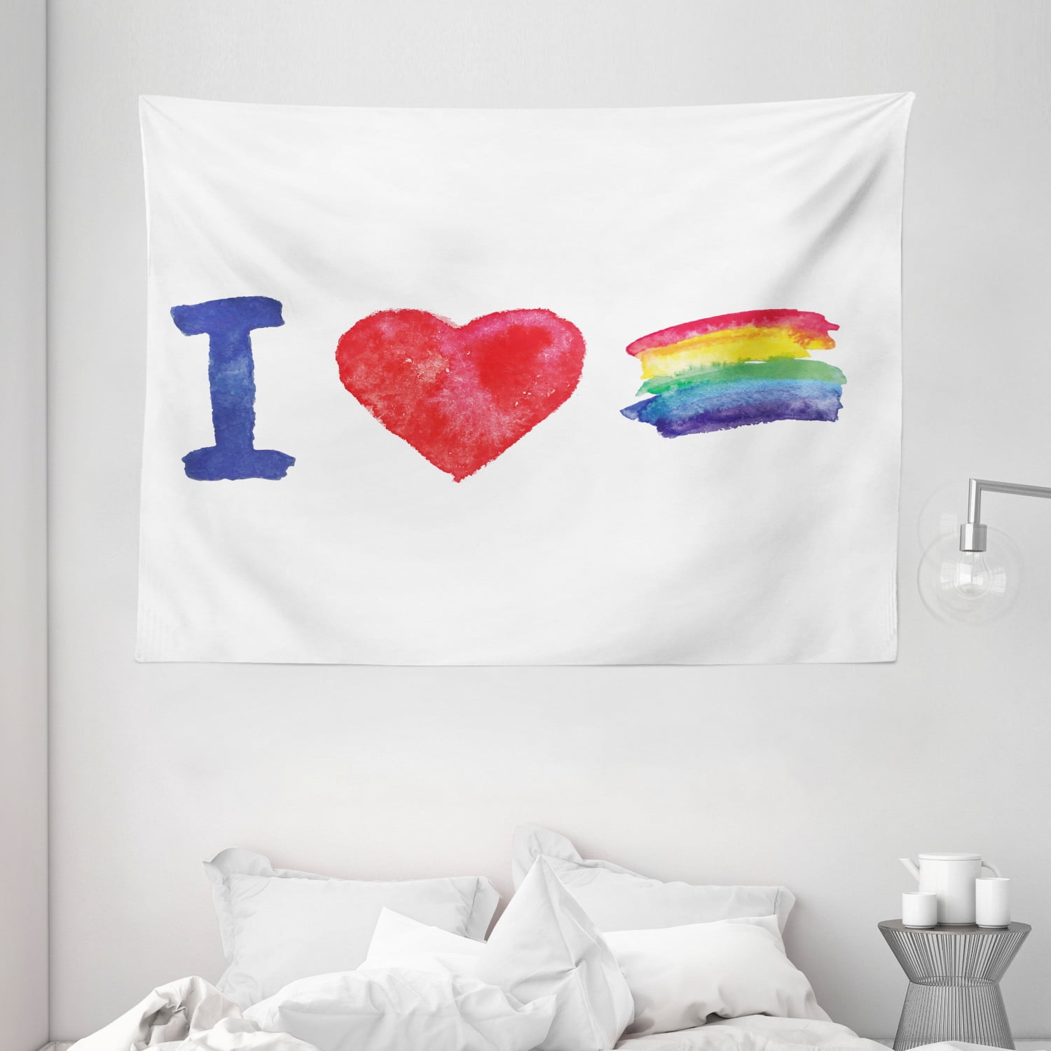 Pride Decorations Tapestry, Artistic Display I Love Pride Theme ...