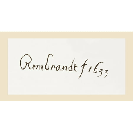 Signature Of Rembrandt Harmenszoon Van Rijn Dated 1633. Dutch Artist ...