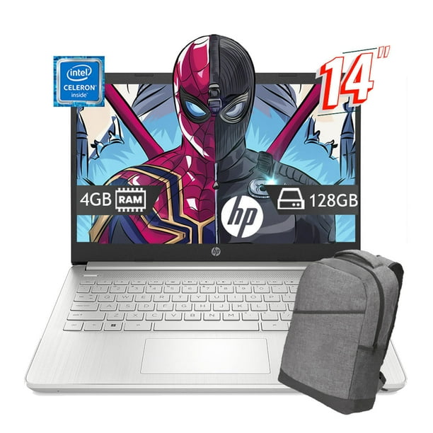 Laptop HP 14 DQ0518LA Celeron N4120 128GB 4GB más Mochila - Plata | Bodega Aurrera en línea