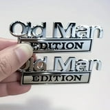 Old Man Edition Car Emblem, 3D Metal Badge Car Stickers Decals, for ...
