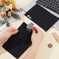 Canvas Cloth Zipper Clutch Bags for Cosmetic Jewelry Rectangle Black ...