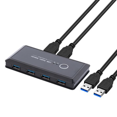 Scanner Switcher USB 3.0 Switch Selector 2 Port PCs Sharing 4 Devices ...