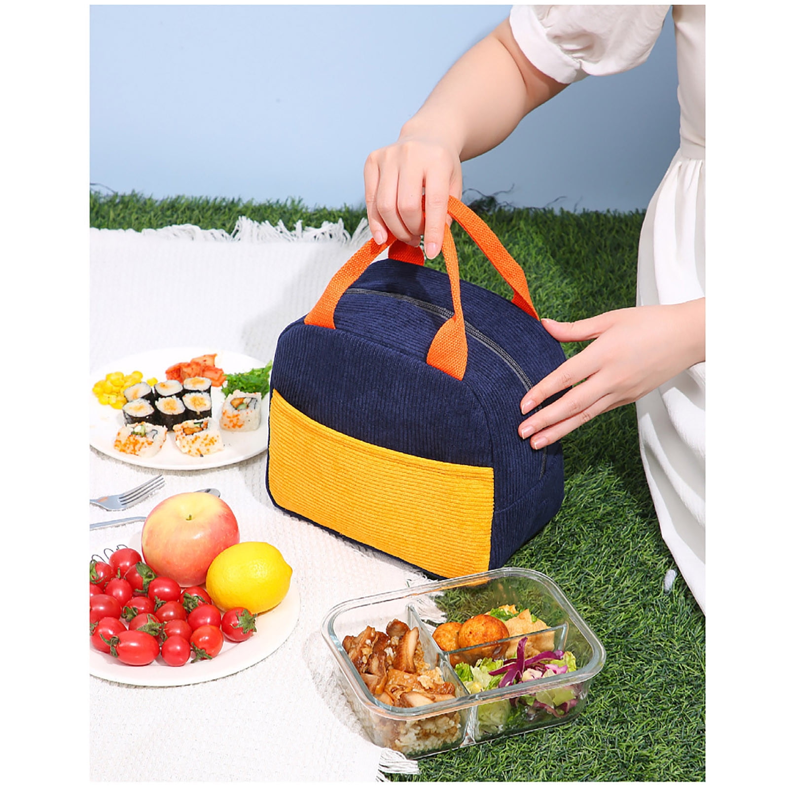 Click here for Rbaofujie Womens Lunch Bag Corduroy Insulation Bag... prices