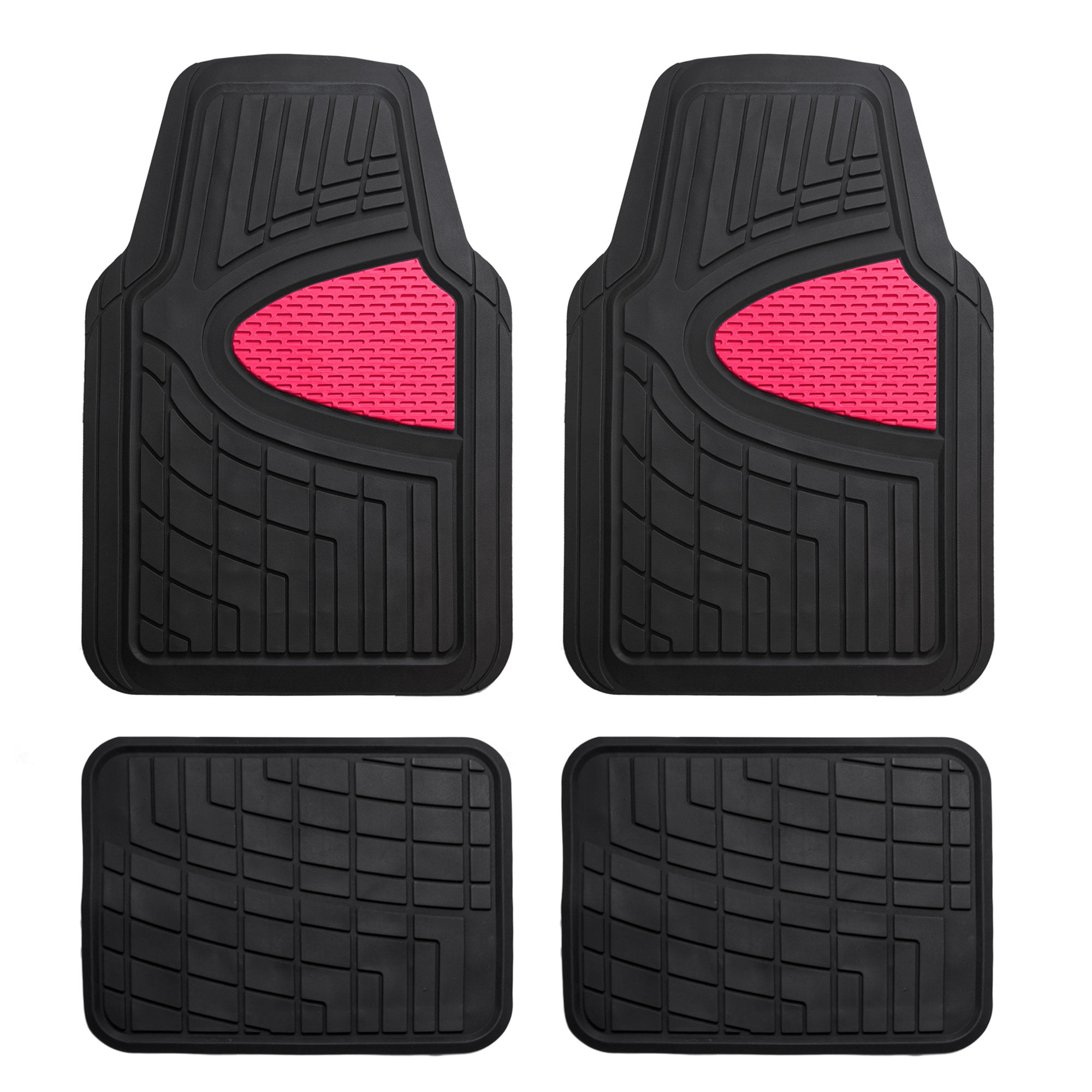 FH Group Premium Floor Mats Tall Channel Trimmable Rubber Mats - Full ...