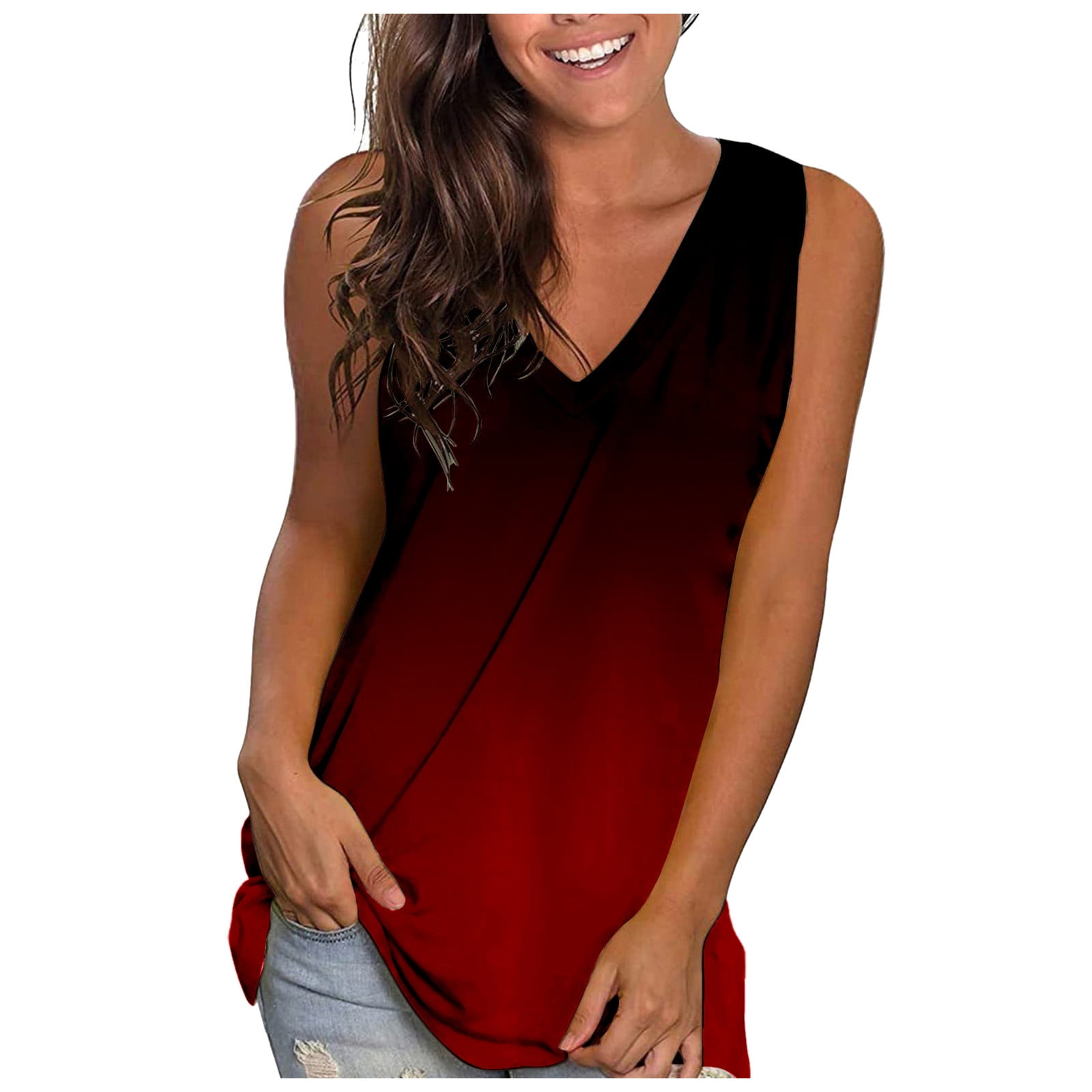 Click here for Gdreda Sports Tank Top Women Tank Tops Loose V Nec... prices