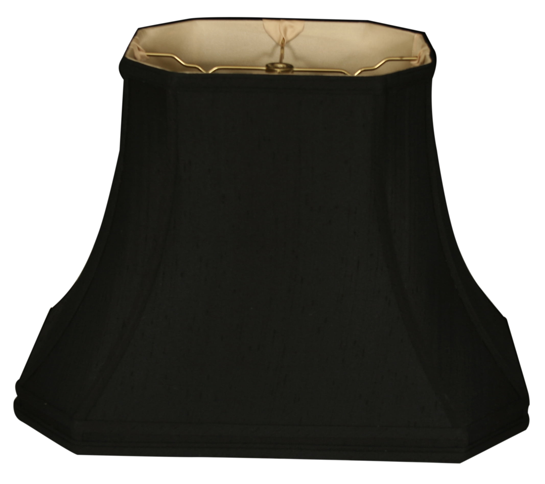Royal Designs 18" Rectangle Cut Corner Gallery Lamp Shade Black ...