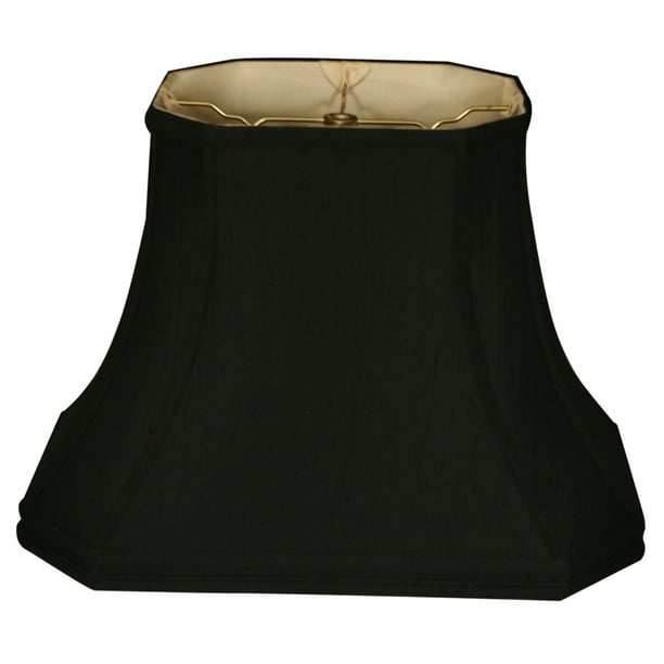 Royal Designs 16" Rectangle Cut Corner Gallery Lamp Shade Black ...