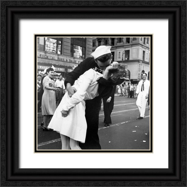 Jorgensen, Victor 15x15 Black Ornate Wood Framed with Double Matting ...