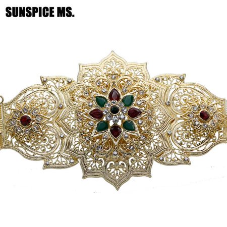 Tib Gold And Silver Moroccan Robe Belt, Arabian Robe Beltxy1232green ...