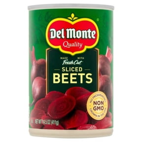 Del Monte Sliced Beets, 14.5oz Can, Pack of 6, Vegetable Slices ...