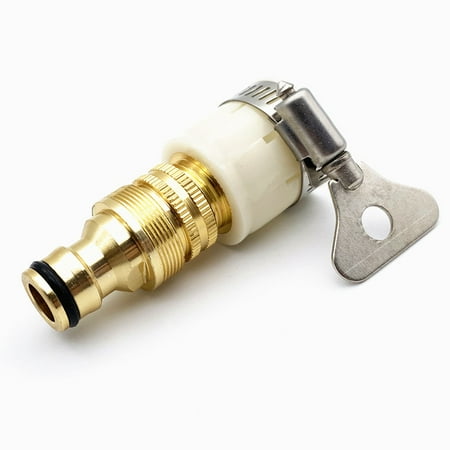 Tap Connector Hose Connector Adapter - Fits 20mm Fittings, Brass Garden ...