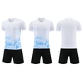 AHTJRT Kids Soccer Sets Color Block Short Sleeve T-Shirt and Shorts 2 ...